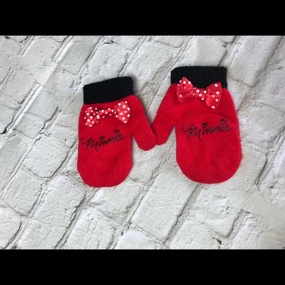 Disney | Accessories | Disney Girls Minnie Mouse Mittens | Poshmark